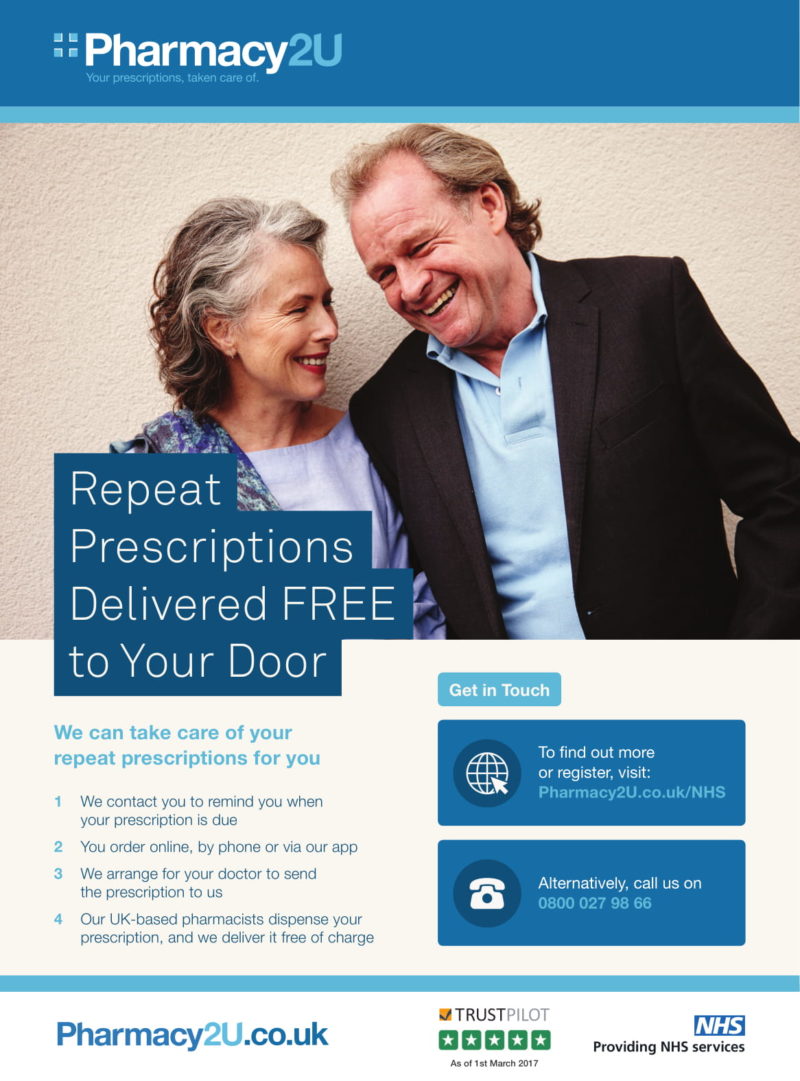 New campaign | Pharmacy2U prescription home delivery service